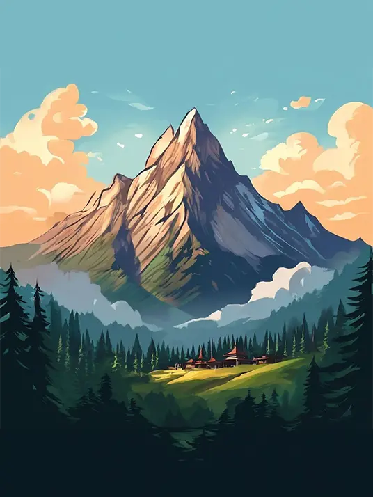 Snow Valley Painting Painting | Diamond Painting Kits