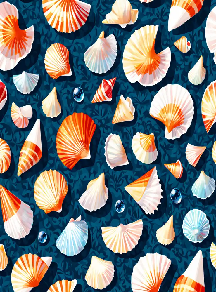 Seashells Painting Painting | Diamond Painting Kits