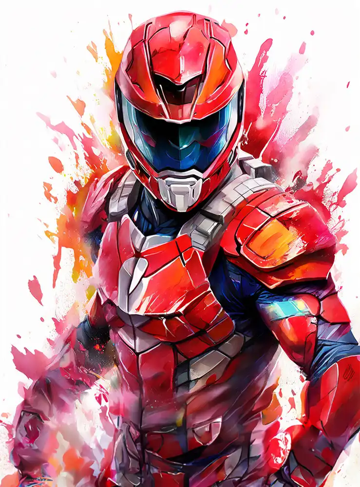 Red Power Ranger Painting | Diamond Painting Kits