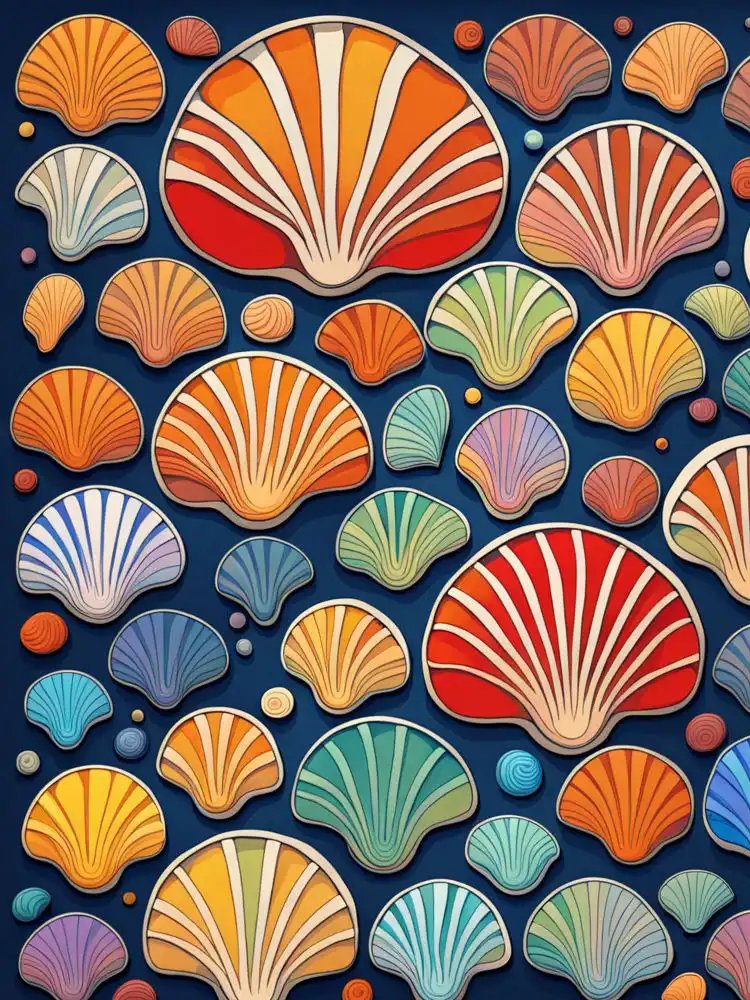 Abstract Seashells Painting | Diamond Painting Kits