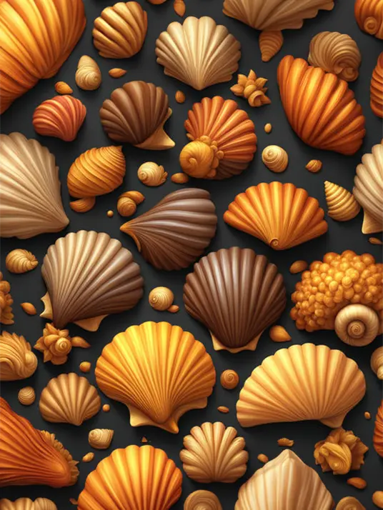 Golden Seashells Painting | Diamond Painting Kits