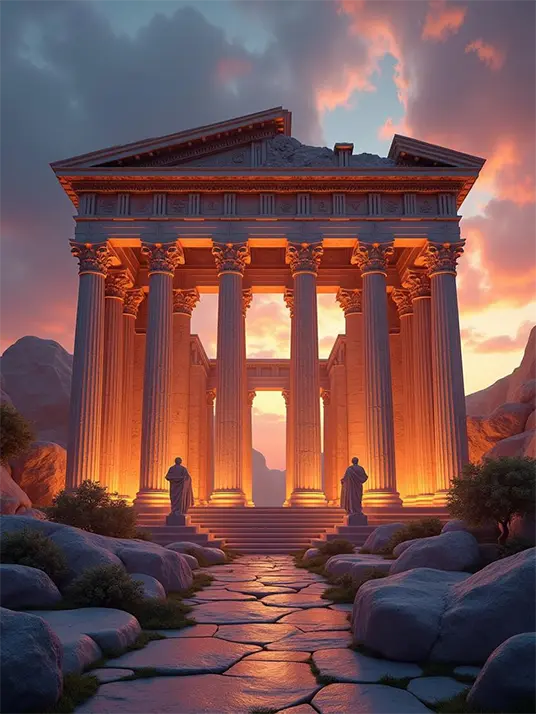 Ancient Greek Temple Painting | Diamond Painting Kits