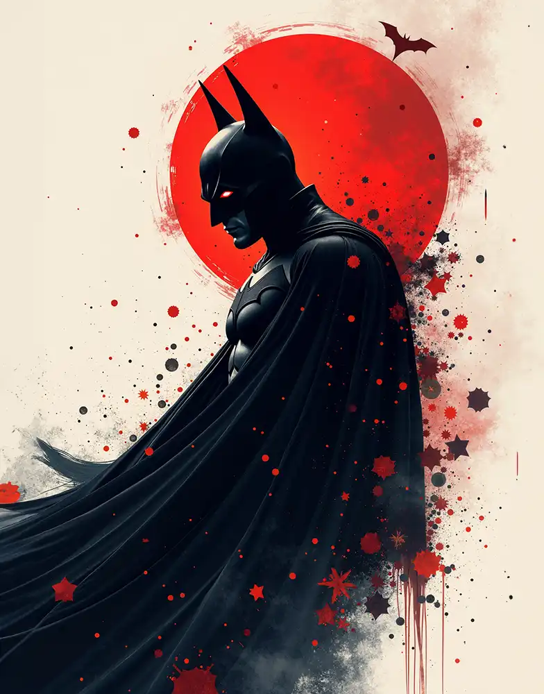Red Dark Knight Batman Painting | Diamond Painting Kits