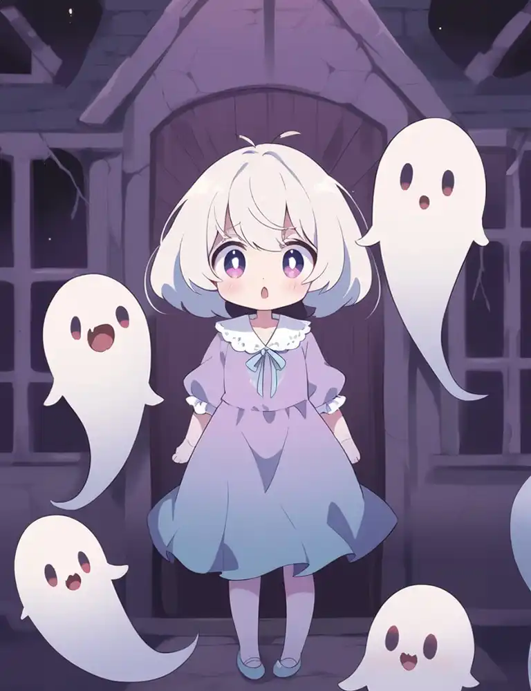 Cute Ghost Girl Painting | Diamond Painting Kits
