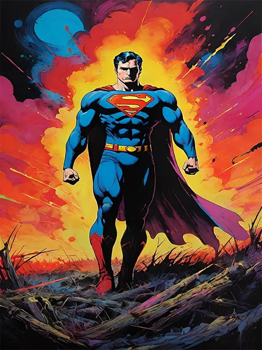 Painting Of Superman Painting | Diamond Painting Kits