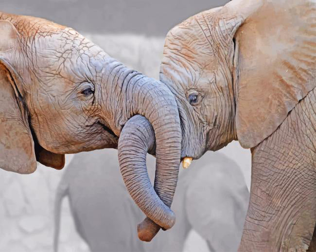Elephants Lovers Diamond Painting Painting | Diamond Painting Kits