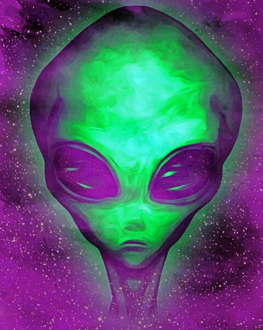 Green Alien Diamond Painting Painting | Diamond Painting Kits
