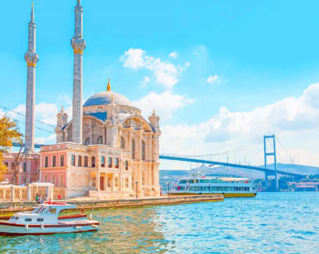 Ortakoy Mosque Istanbul Diamond Painting Painting | Diamond Painting Kits