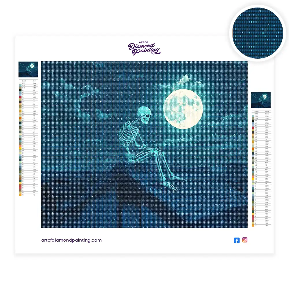 Scary Skeleton Painting | Diamond Painting Kits