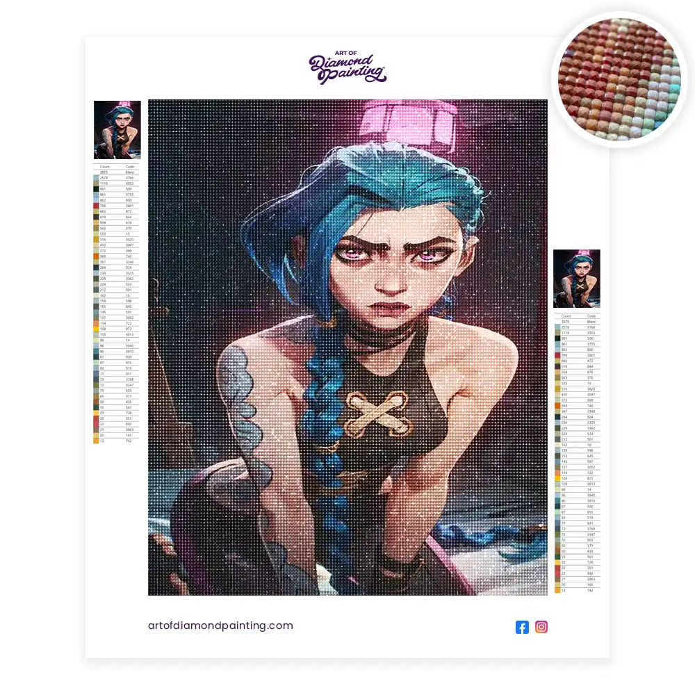 Jinx Arcane Painting | Diamond Painting Kits
