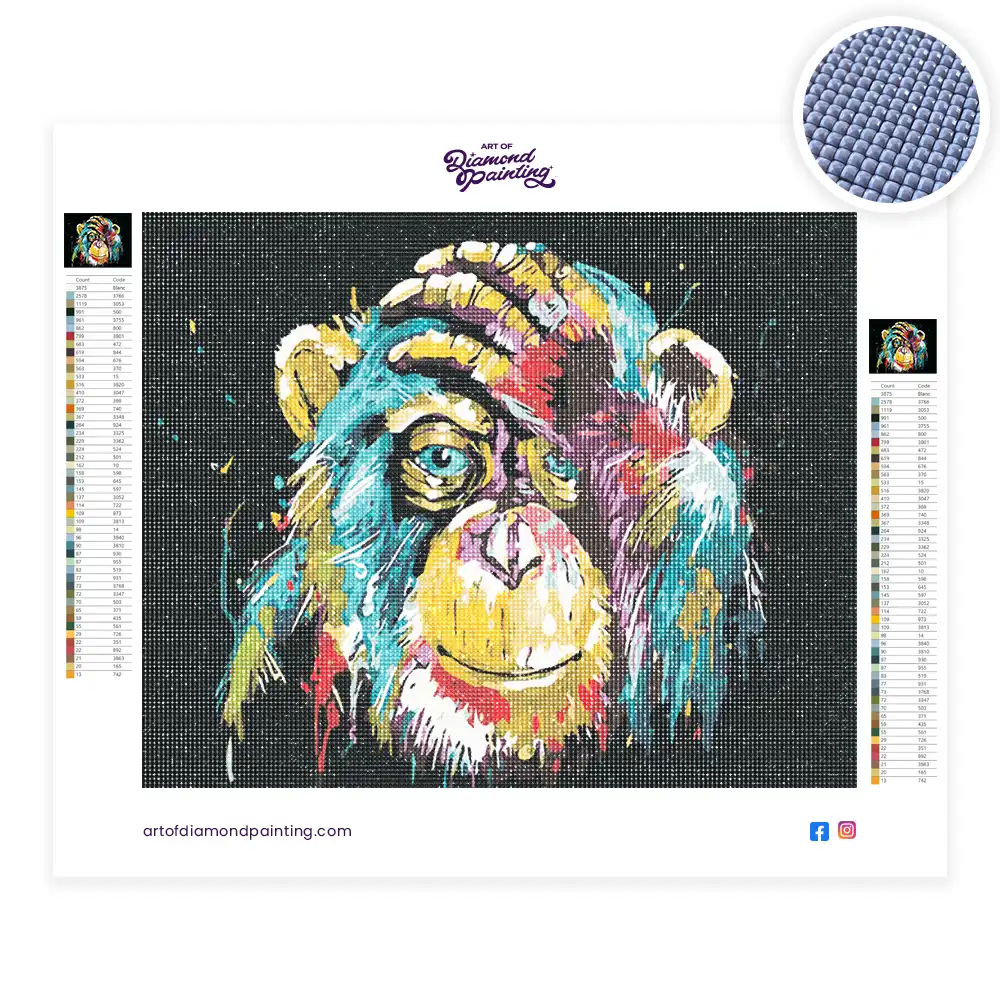 Abstract Monkey Diamond Painting Painting | Diamond Painting Kits