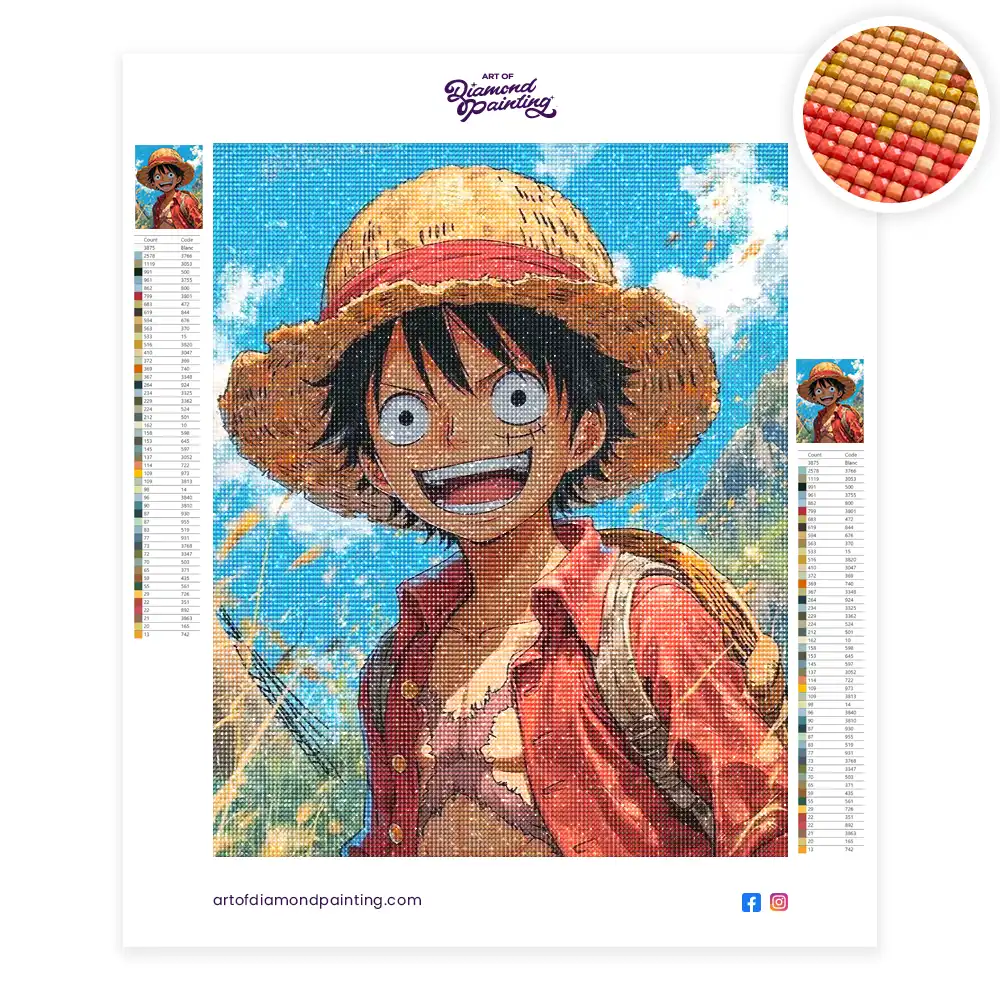 Monkey D Luffy Painting Painting | Diamond Painting Kits