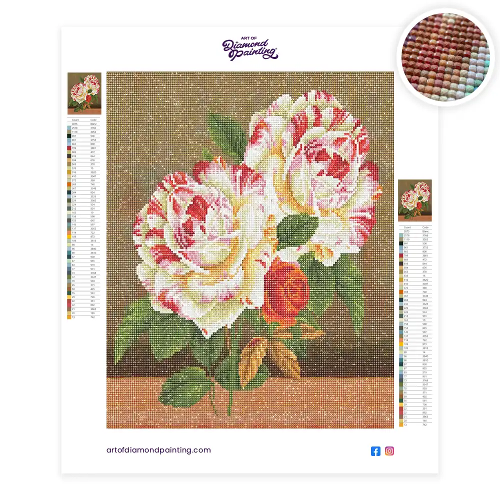 Roses Painting Painting | Art Of Diamond Painting