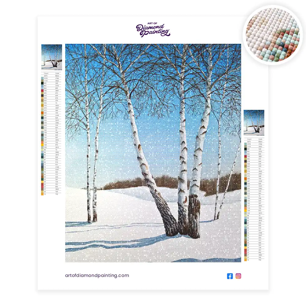 Birch Tree Diamond Painting | Diamond Painting Kits