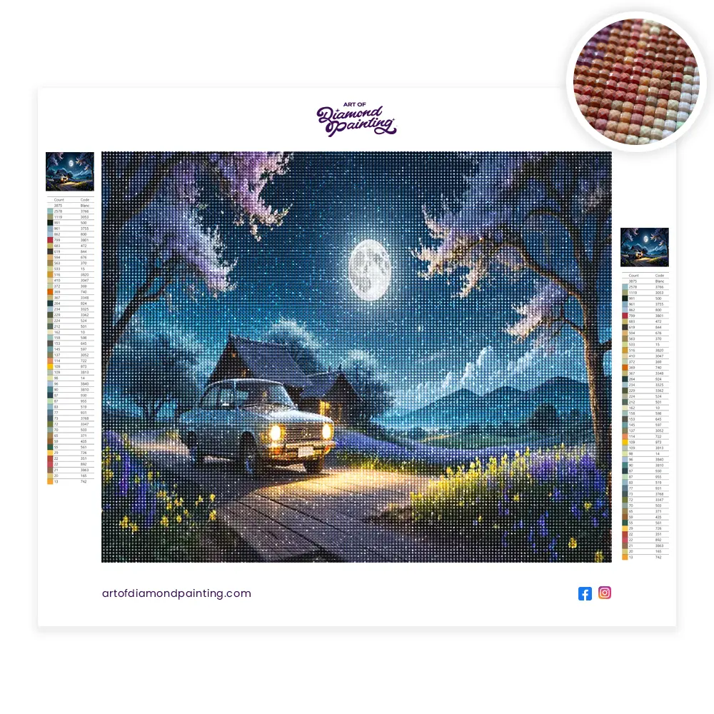 Night Scene Painting Painting | Diamond Painting Kits