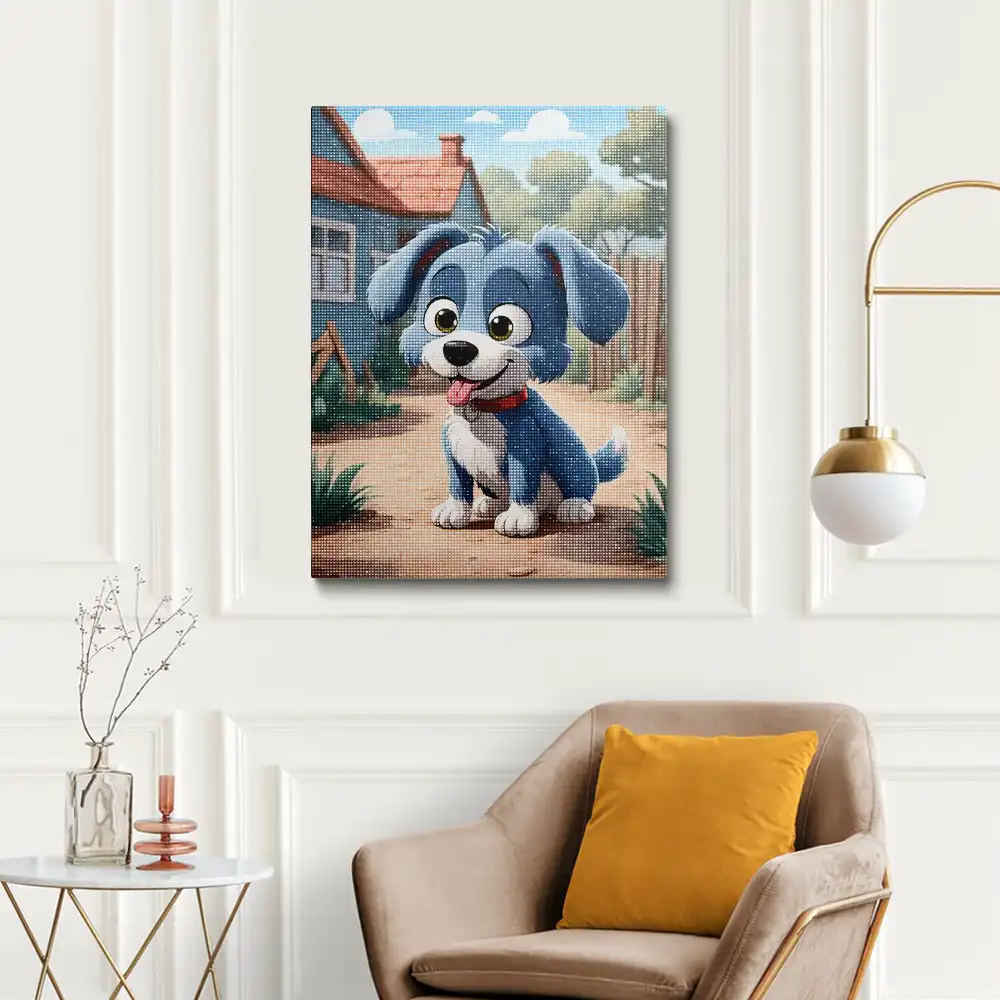 Cute Bluey Dog Painting | Diamond Painting Kits