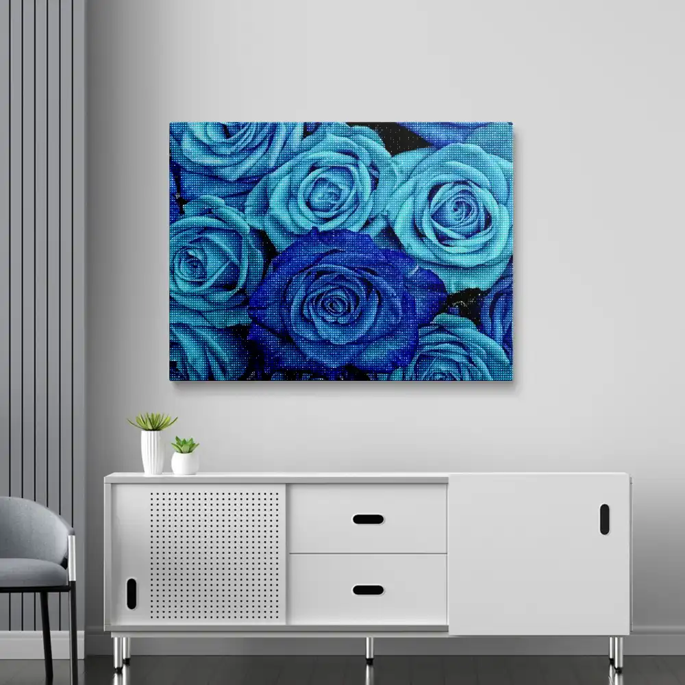 Blue Roses Diamond Painting Painting | Diamond Painting Kits