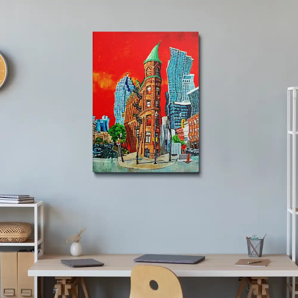 Distortion Buildings Art Diamond Painting Painting | Diamond Painting Kits