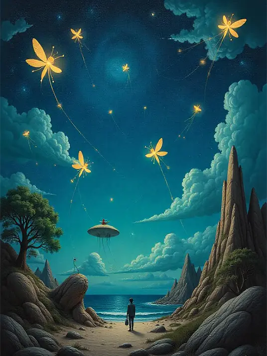 Painting Of Fireflies Painting | Diamond Painting Kits